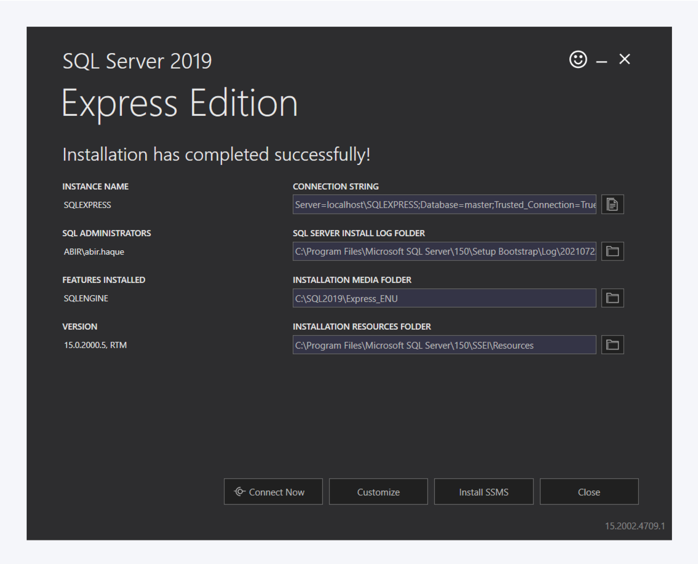 Setup und Installation MS SQLServer Express 2022